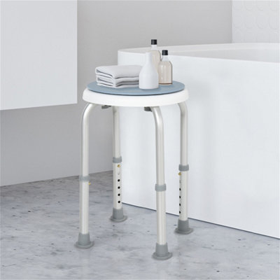 Swivel Shower Non-slip Bench, Height Adjustable Bathroom Seat