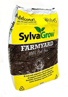 Sylavagrow Farmyard Manure Garden Compost RHS Endorsed Soil Improver Mulch