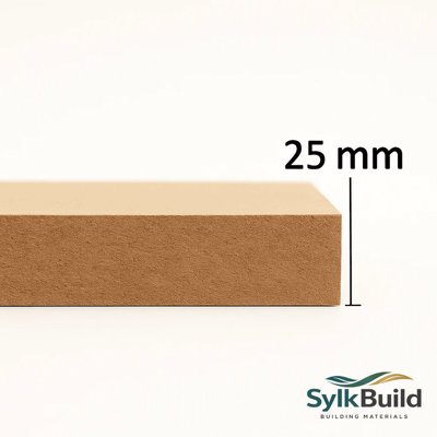 Sylkbuild Standard MDF Board 25mm - 2440mm x 610mm (8ft x 2ft)