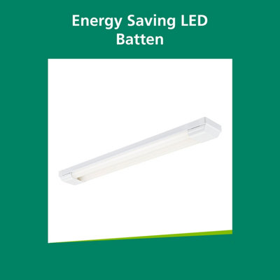 Sylvania Sylbatten Neutral White IP20 30W 4ft Twin LED Batten | DIY at B&Q