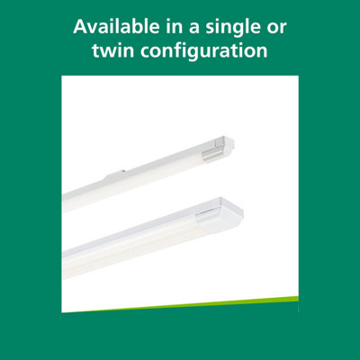Sylvania SylBatten Neutral White IP20 48W 6ft Twin LED Batten