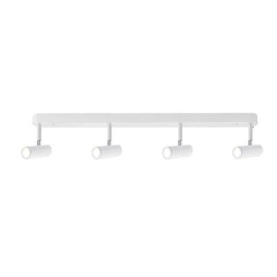 Sylvia Spotlight Gloss White Integrated 5W LED 4-Bar Quad Ceiling Light ...