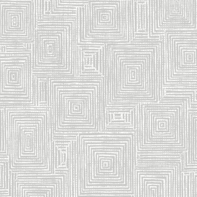 Symmetry Geometric Squares Wallpaper White / Silver Rasch 310214 | DIY ...