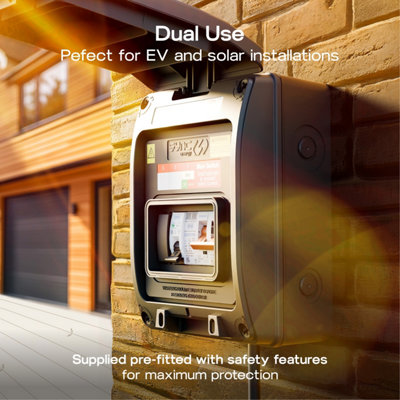 Sync Energy EV Enclosure IP66 100A Main Switch MCB & Type 2 SPD