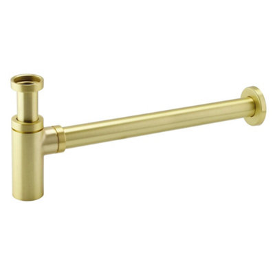 Synergy Eazee Bathroom Wash Basin Trap With Extension Tube Brushed Brass