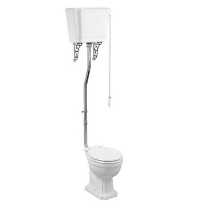 Synergy Henbury High Level Dual Flush Cistern 473mm White (CISTERN ONLY)