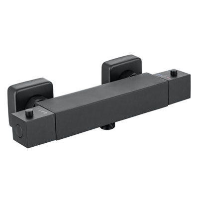 Synergy Modern Bathroom Wall Mounted Thermostatic Square Knob Handle ...