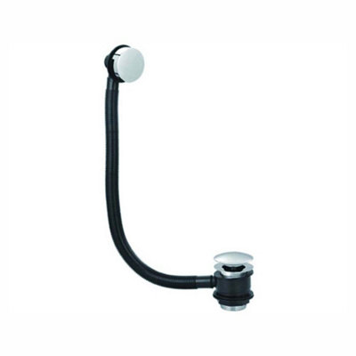Synergy Round Sprung Plug Bath Waste And Overflow Drain Metal Brass Chrome