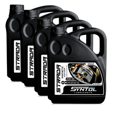 Syntol Strada 4T 20W-60 Semi Synthetic Motorcycle Engine Oil 4x4L