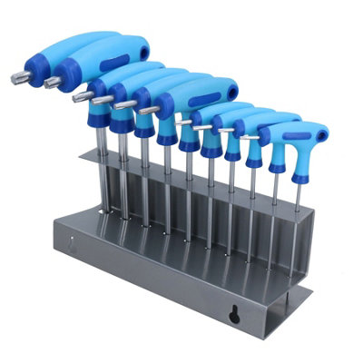 T Bar Handle Torx Bits Wrench Set T9 - T50 In Storage Rack T Handle ...