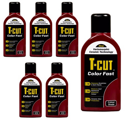 T-Cut Color Fast Paintwork Restore Polish Dark Red 500ml Cmw004 x 6 ...
