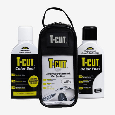 T-Cut Color Fast White Ceramic Wax Polish Scratch Remover 500ml + Paint ...