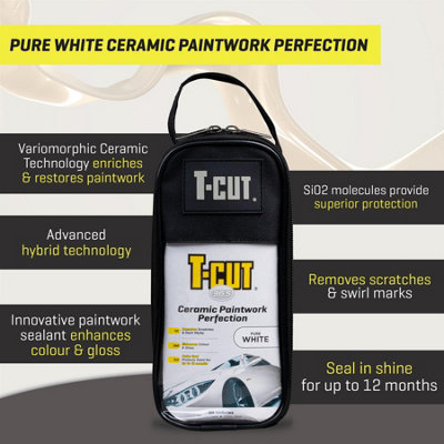 T-Cut Color Fast White Ceramic Wax Polish Scratch Remover 500ml + Paint ...