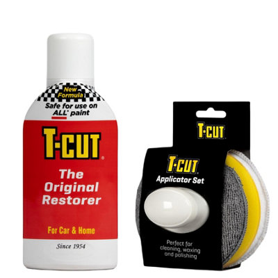 T-Cut Original Colour Restorer Car Polish 500ml + T-Cut Wax Applicator Set