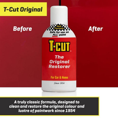 T-Cut Original Colour Restorer Car Polish 500ml + T-Cut Wax Applicator Set