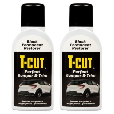 T-CUT PERFECT BUMPER & TRIM PERMANENT BLACK VINYL RESTORER & REVIVER ...