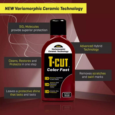 T-Cut Scratch Remover Color Fast Paint Restorer - Dark Red - 500ml ...