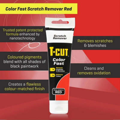 T-Cut Scratch Remover Color Fast Paint Restorer - Red - 500ml + Applicator