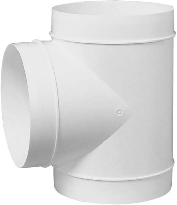 T-Joint - 3 Way Duct Connector - Round PVC Ducting 150mm / 6" T-Shape