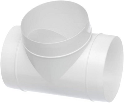 T-Joint - 3 Way Duct Connector - Round PVC Ducting 150mm / 6" T-Shape