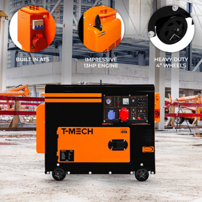 T-MECH DIESEL GENERATOR SILENT THREE PHASE 400V INC ATS 2022