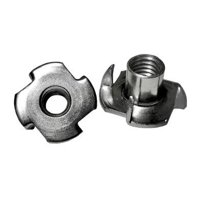 T Nuts Four Pronged Size: M6 x 15 mm ( Pack of: 10 ) Tee Nuts Zinc ...