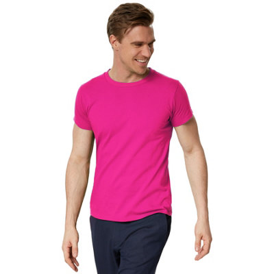 T-Shirt - basic top for men -304272 - pink L