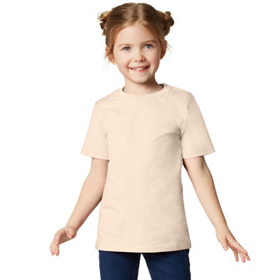 T-Shirt - unisex top for children - beige 104 (3-4y)
