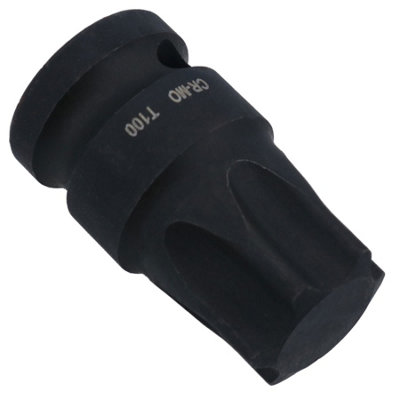 T100 1/2in Drive Male Torx Star Impacted Impact Shallow Stubby Socket