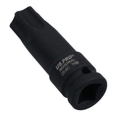 T100 Tamper Proof Torx Star Deep Impact Socket 1/2in Drive Total Length ...
