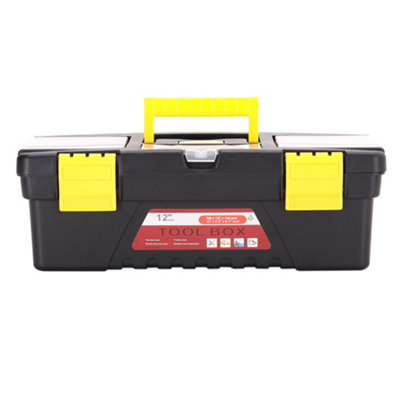 T12 Lockable Plastic Storage Box Organiser Carry Case with Removable ...