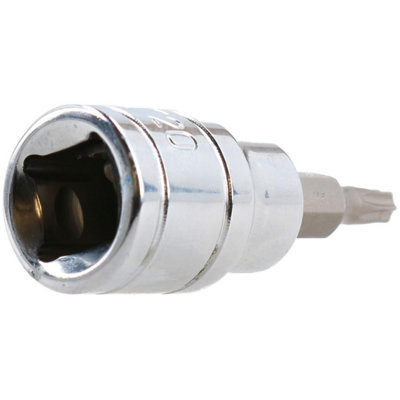 T20 Male Torx Bit Star Socket 3/8" Drive Standard Internal Chrome ...