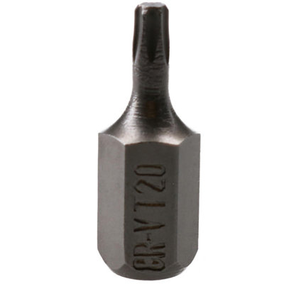 T20 Torx Star Bit 30mm Length 10mm Shank Chrome Vanadium Hardened Tip ...