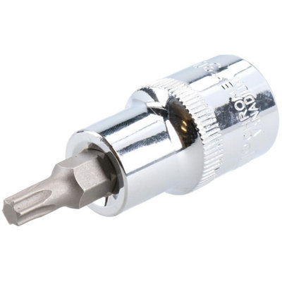 T30 Male Torx Bit Star Socket 1/2" Drive Standard Internal Chrome ...