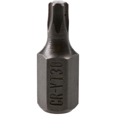 T30 Torx Star Bit 30mm Length 10mm Shank Chrome Vanadium Hardened Tip ...