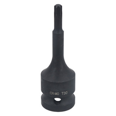 T30 x 78mm 1/2" Drive Extra Long Impact Torx / Star Male Socket Bergen