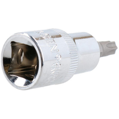 T40 Male Torx Bit Star Socket 1/2" Drive Standard Internal Chrome ...