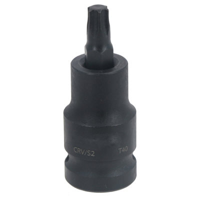 T40 x 53mm 1/2" Drive Short Impact Impacted Torx / Star Male Socket