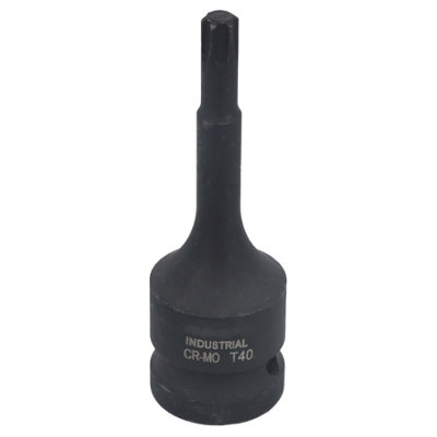 T40 x 78mm 1/2" Drive Extra Long Impact Torx / Star Male Socket Bergen