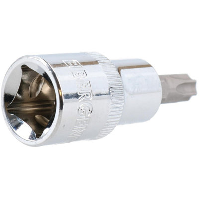 T45 Male Torx Bit Star Socket 1/2" Drive Standard Internal Chrome ...