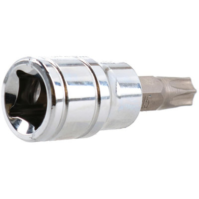 T45 Male Torx Bit Star Socket 3/8" Drive Standard Internal Chrome ...