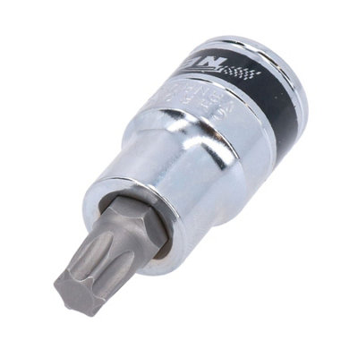 T50 Torx / Star Male Bit Sockets 1/2" Drive 3pc 55mm Chrome Vanadium CRV