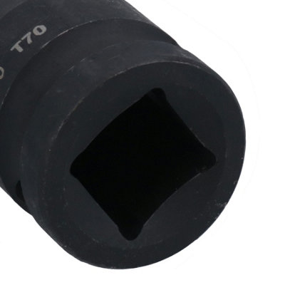 T70 1/2in Drive Male Torx Star Impacted Impact Shallow Stubby Socket