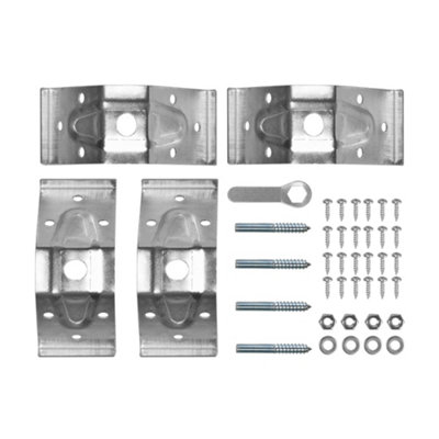 Table Corner Brackets Braces Heavy Duty 130mm Complete Set With Spanner