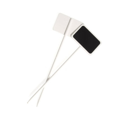 TABLE DECORATION: BOARD PICK: RECTANGLE: 23 X 7CM: PACK OF 2: WHITE