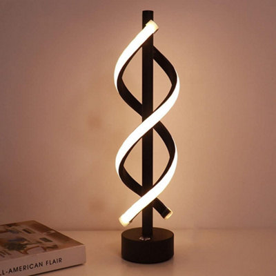 Table lamp Fittings Wireless Metal LED Built-in 1800mAh Touch Curved ...