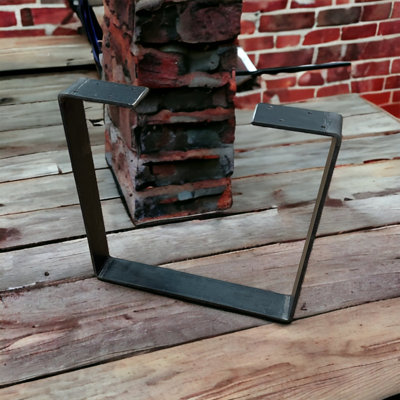 Table Leg Coffee Bench Raw Steel Frame Industrial Style Rustic Hairpin ...