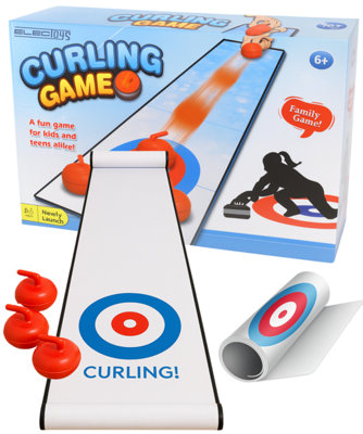 Tabletop Indoor Curling Game Compact Family Board