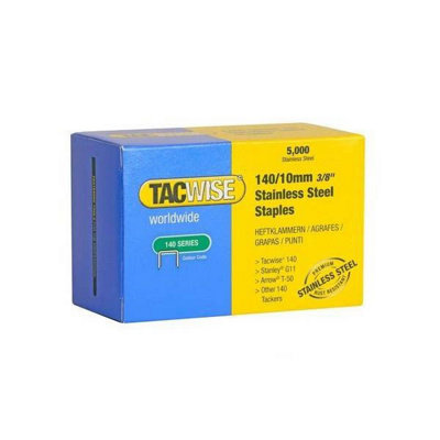 Tacwise 0477 140 Series 10mm Staples Stainless Steel - 5000 Pack - Type ...