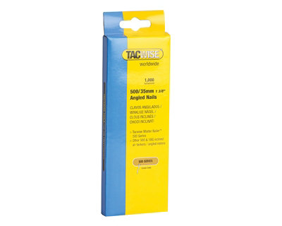 Tacwise 0482 Type 500 35mm Angled 18G Brad Nails Galvanised 1000 Pack ...